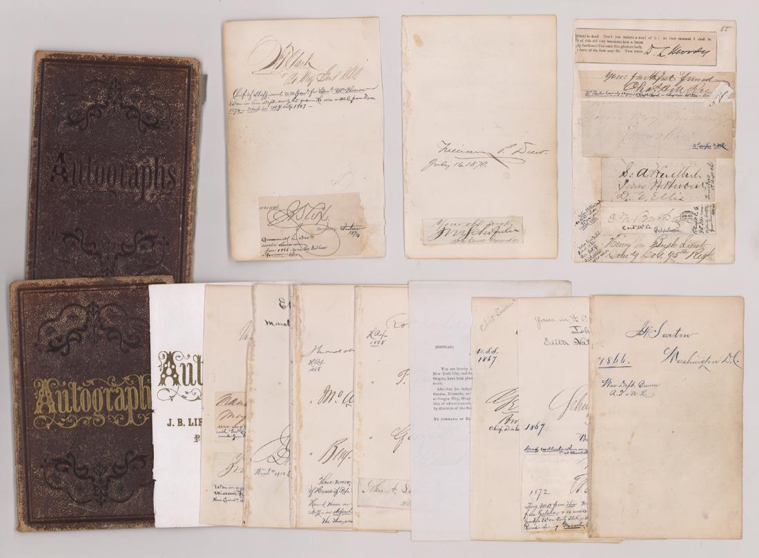 Antique Military Autograph Album Pages