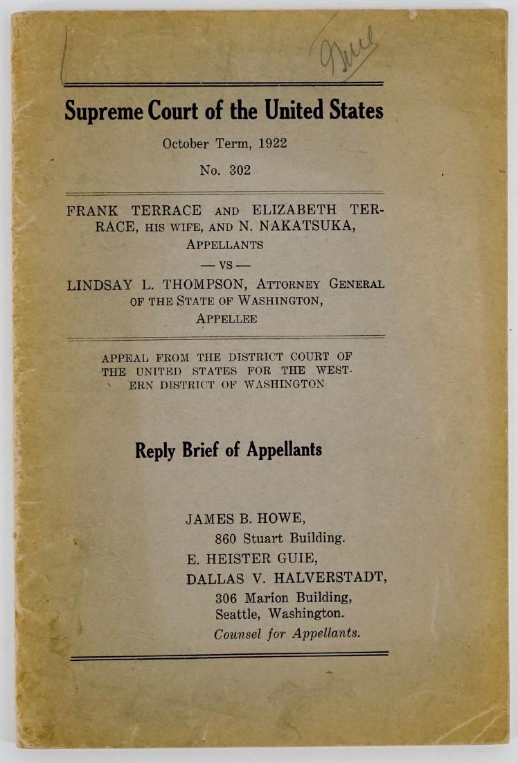 U. S. Supreme Court 1st Alien Land Law Decided