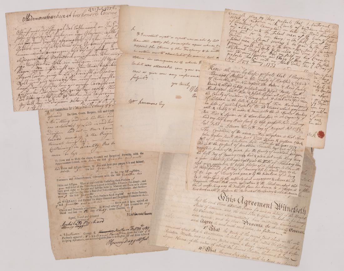 18th Century (Six) Handwritten Documents