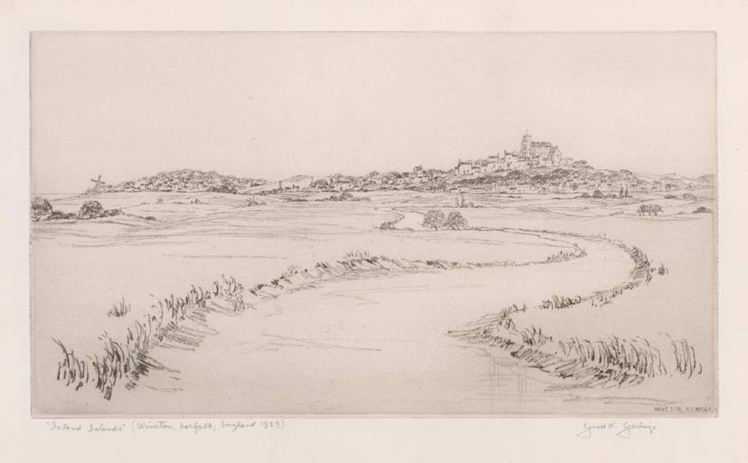 1929 Gerald K. Geerlings Signed Etching