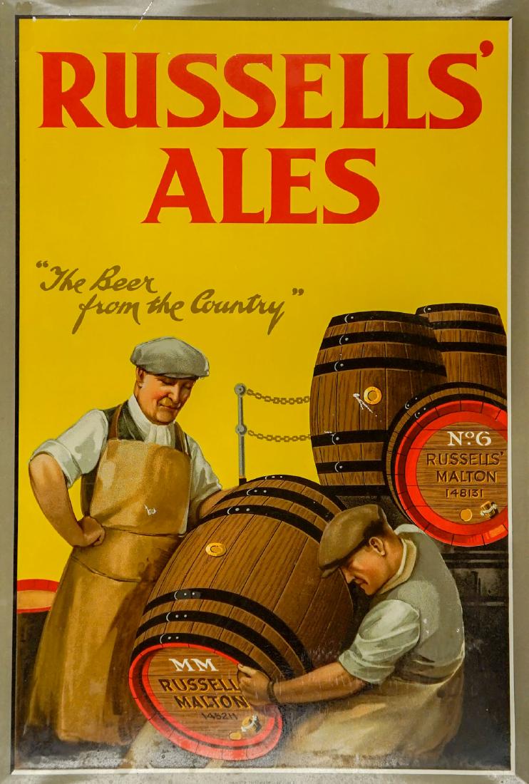 Russells' Ales Tin Litho Sign - May 16, 2019 | Grant Zahajko Auctions ...