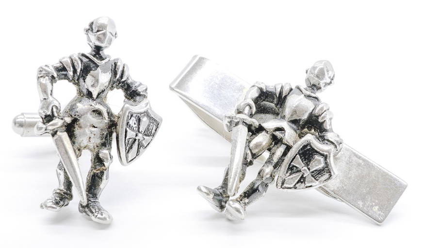 Robert Osborne's Figural Tie Clip And Cufflink