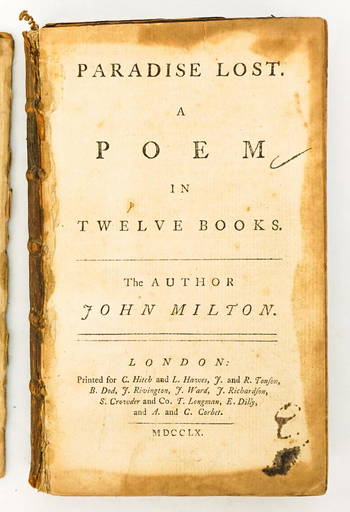 Paradise Lost By Milton 1760