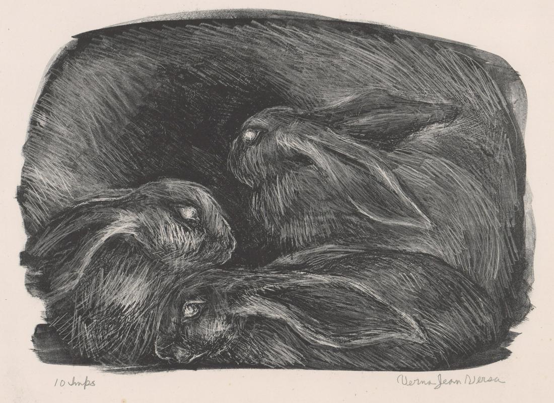 Verna Jean Versa Lithograph [bunnies]