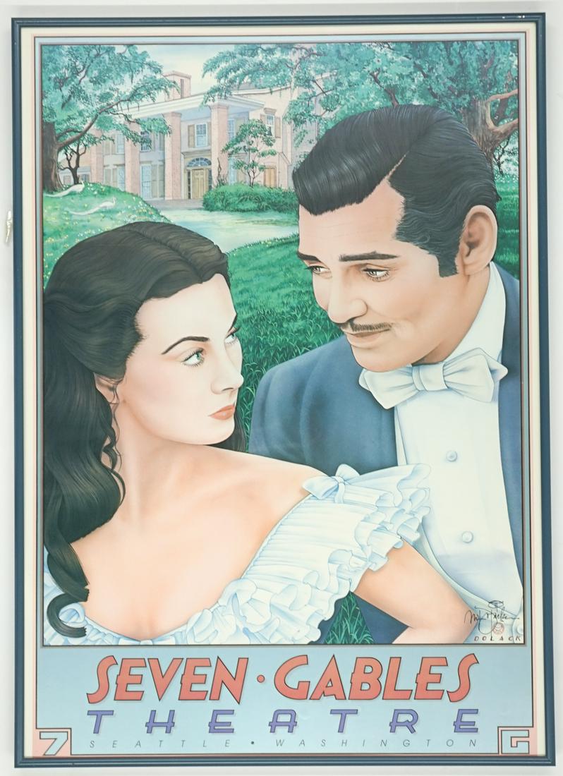 Monte Dolack Signed Poster Gable And Leigh