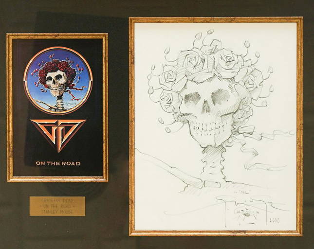 Stanley Mouse Original Drawing Skeleton And Roses