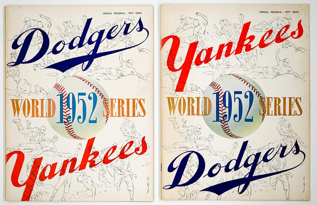 Original 1952 World Series Programs (2)