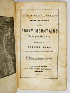 Patrick Gass. 1847 Lewis & Clark's Rocky Mountains