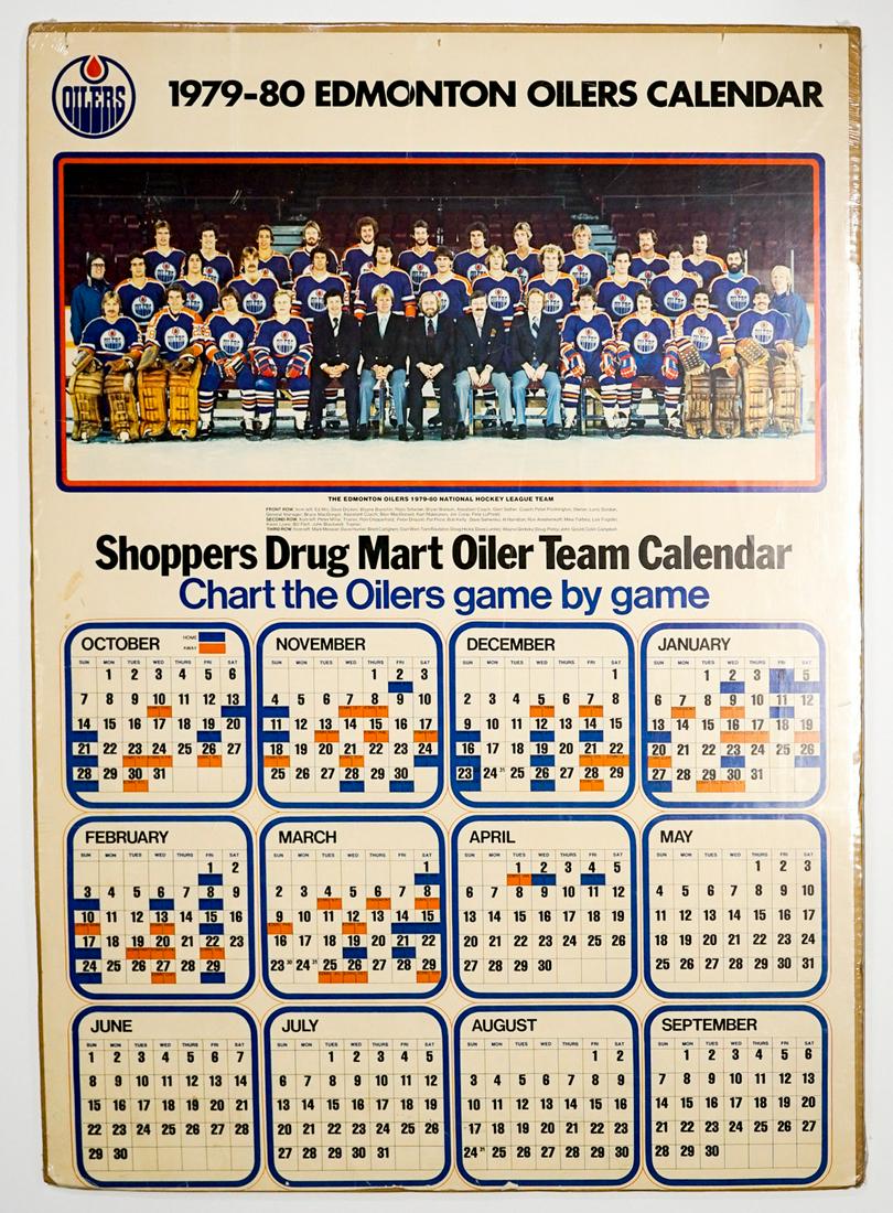 Wayne Gretzky 1979 80 Edmonton Oilers Calendar