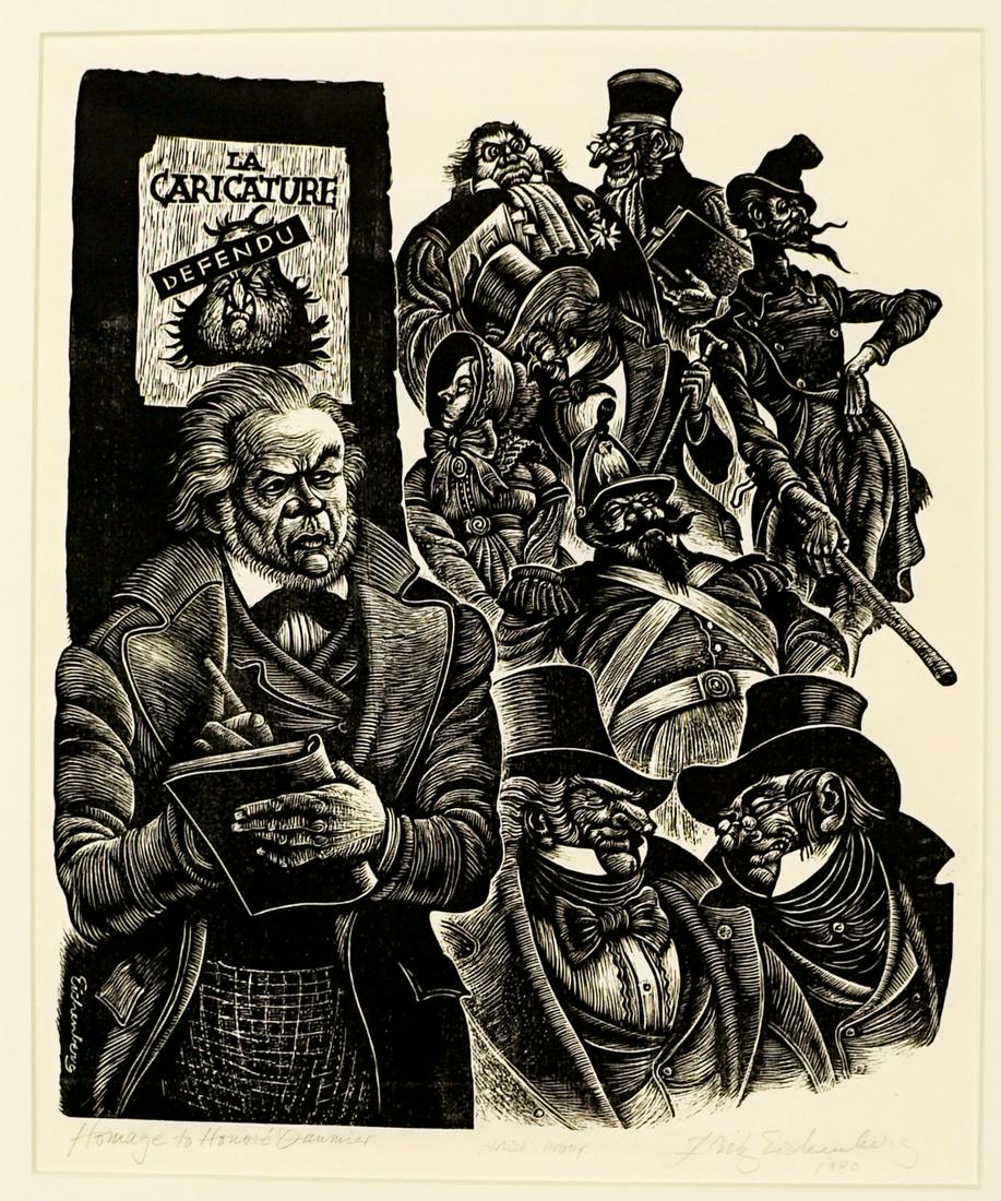 Fritz Eichenberg Artist's Proof Woodcut