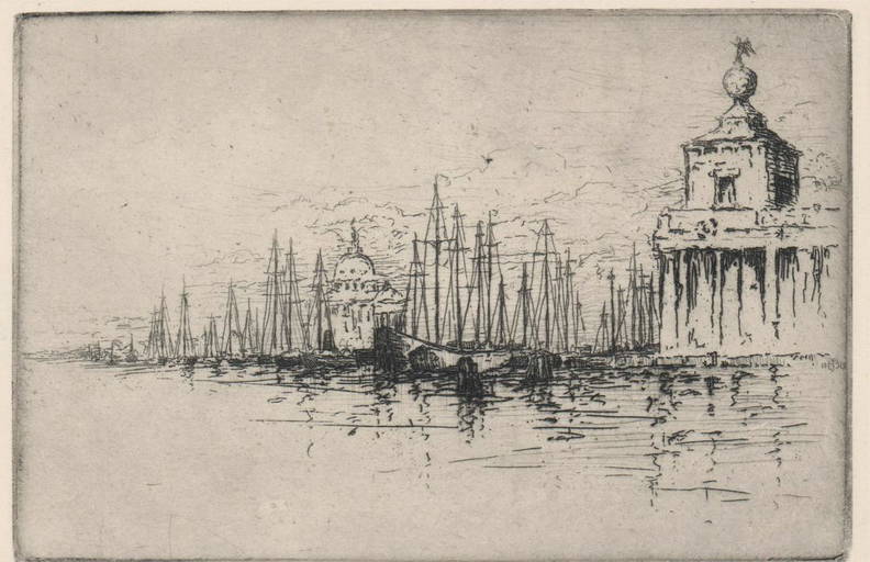 Bertha E. Jacques Signed Etching [venice]