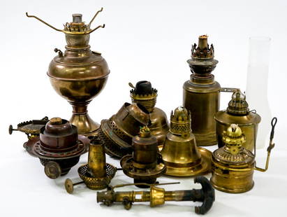 Vintage (7) Oil Lamp Parts