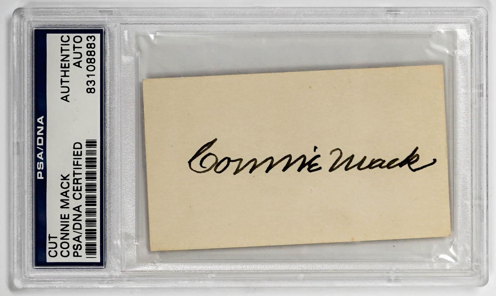 Connie Mack Cut Signature Psa/dna