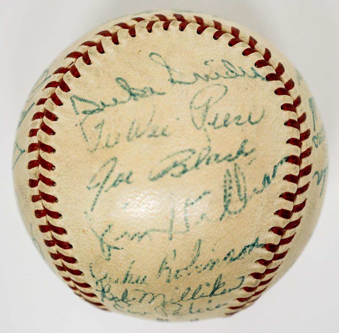 1953 Brooklyn Dodgers Team Signed Baseball