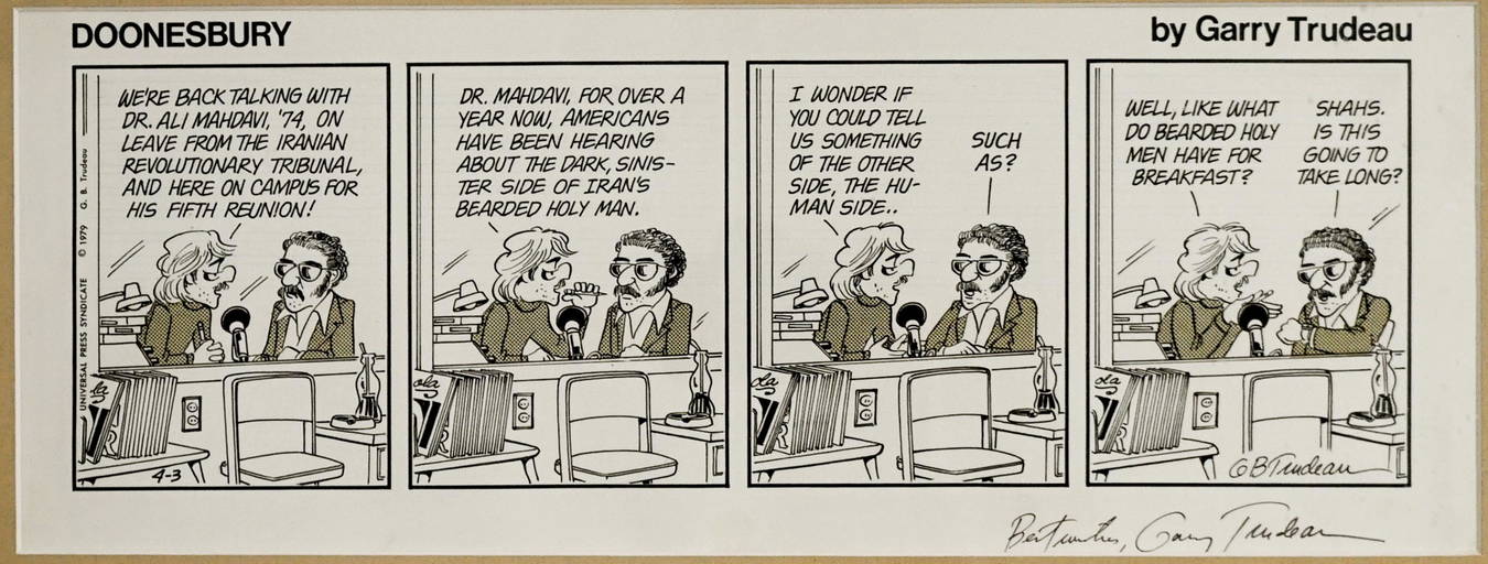 Doonesbury Comic Strip By Garry Trudeau Signed