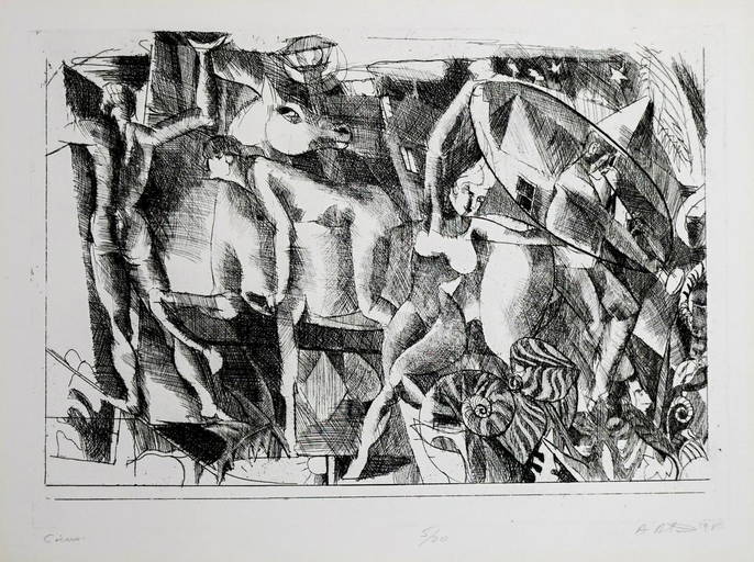Andrew Antoniou Etching [circus]