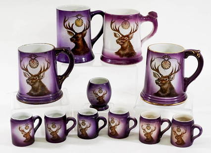 Vintage (2) Bpoe Elks Lodge Flasks