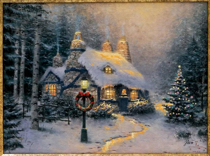 Thomas Kinkade S/P #7/95 [Xmas Cottage IV] - Dec 01, 2022 | Grant ...