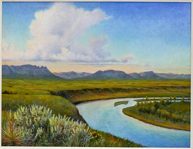 Monte Dolack [montana] Original Painting On Board