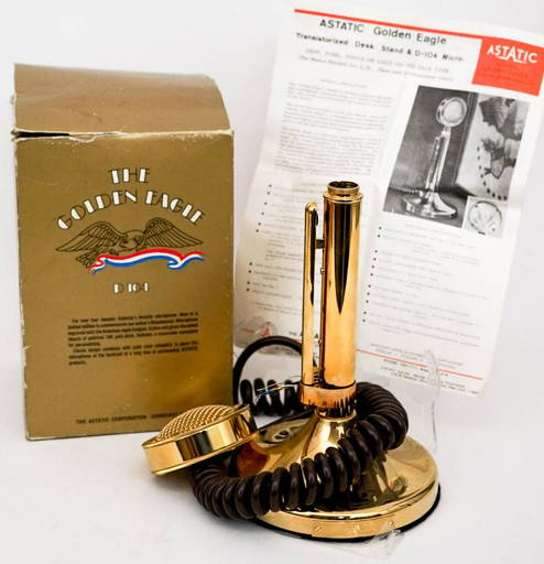 Vintage Astatic D 104 Golden Eagle Microphone Mib
