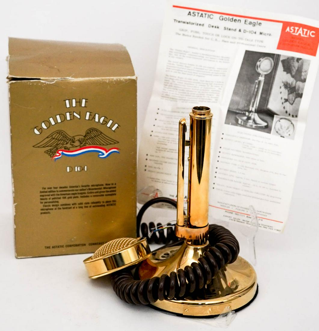 Vintage Astatic D-104 Golden Eagle Microphone MIB (#0825) on Jan 12 ...