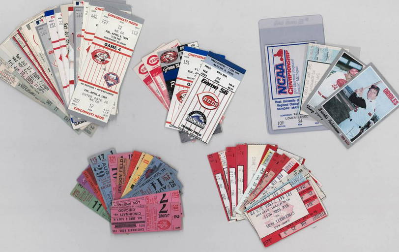 Cincinnati Reds Ticket Stubs 1970 80's (53 Pcs)