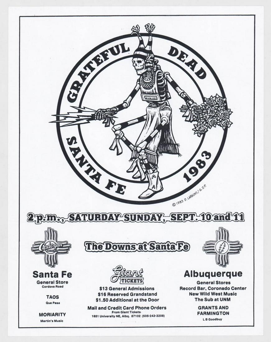 Grateful Dead 1983 Santa Fe Flyer - Apr 12, 2023 | Grant Zahajko ...