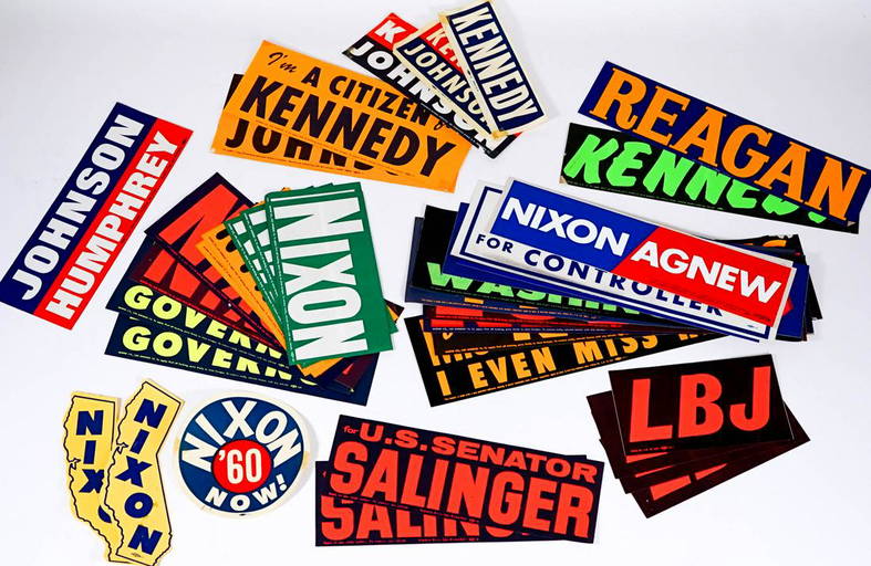 Vintage (32) Political Signs / Stickers