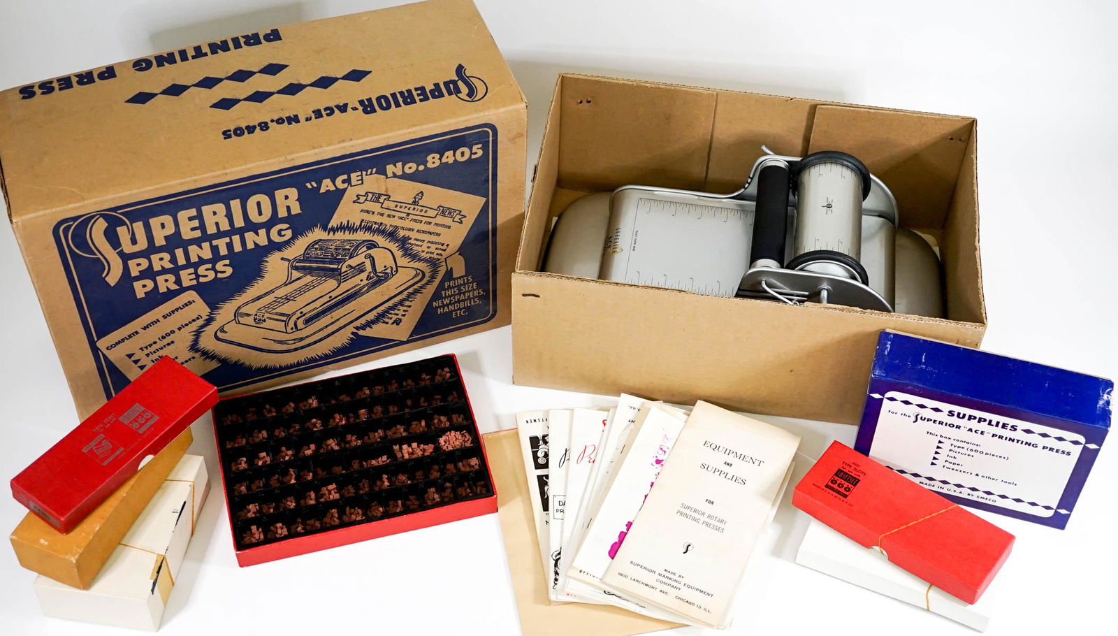 Vintage Printing Press Toy 'ace' 8405