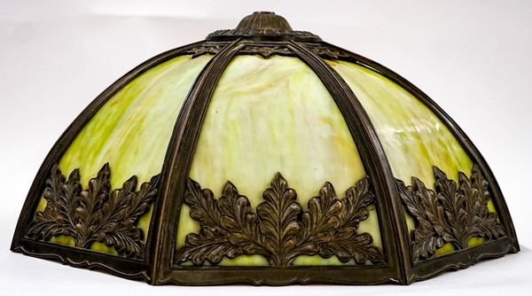 An Antique Slag Glass Lamp Shade