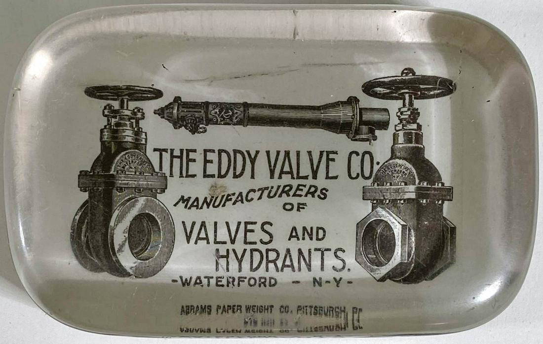 The Eddy Valve Co. Advertising Paperweight Auction