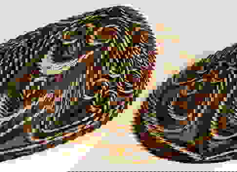 Png Sepik River Polychrome Sago Bowl Auction