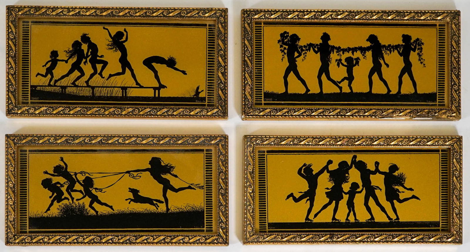 Fidus Silhouette 'the Four Seasons' Art Nouveau Auction