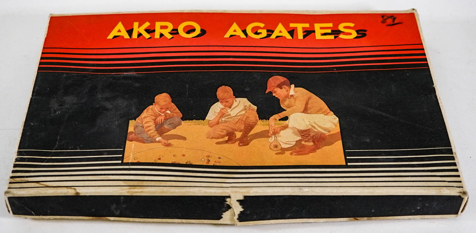 Akro Agates Marbles Box Only Auction