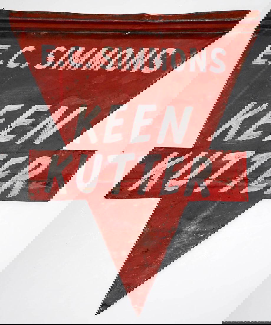 E. C. Simmons Keen Kutter Metal Sign Auction
