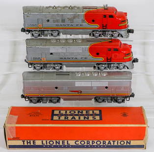 Lionel Postwar 2343 Santa Fe Aba Locomotives Auction