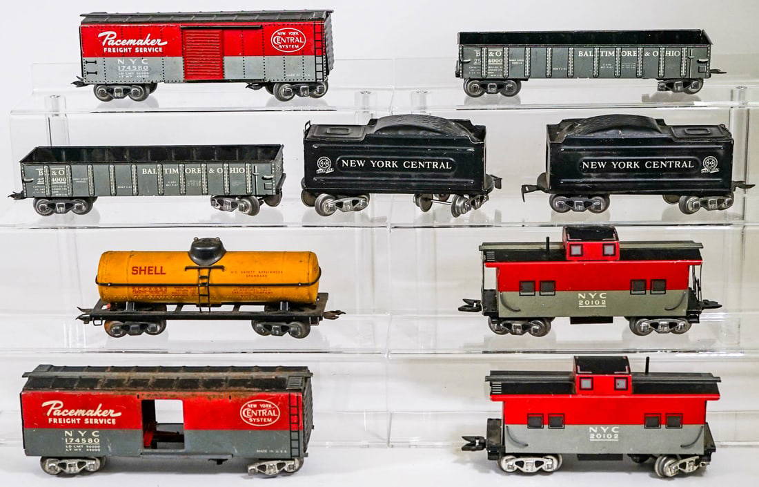 Marx Vintage Tin Trains (9) Auction