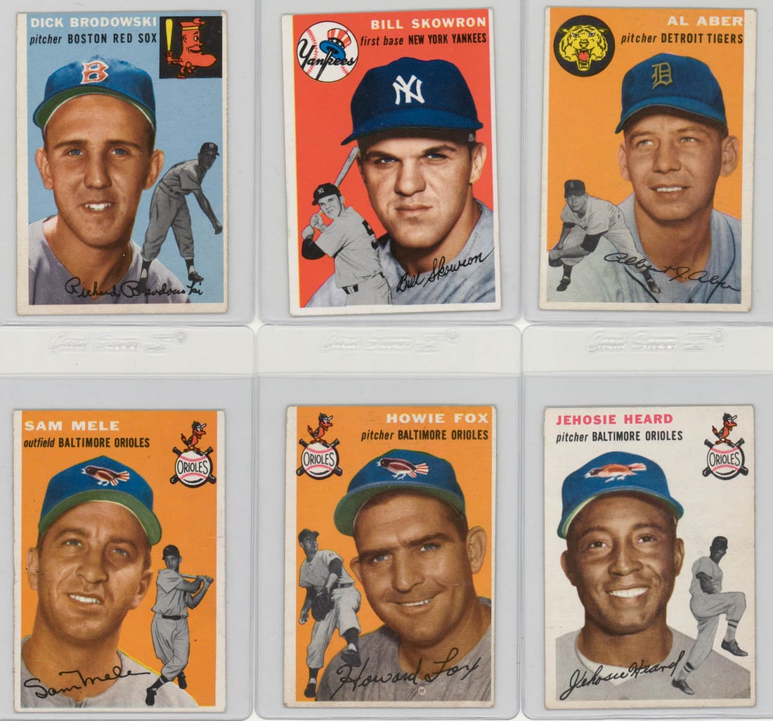 1954 Topps Baseball Cards (11) Estate Fresh