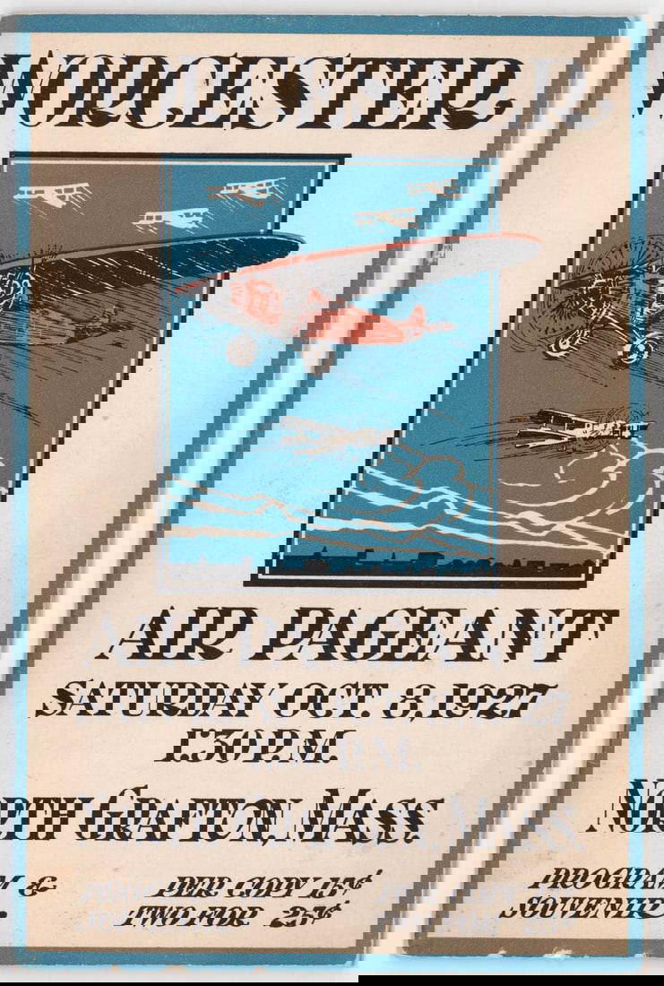 1927 Worcester Air Pageant Program Auction