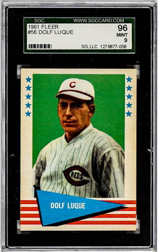 Dolf Luque 1961 Fleer #56 Sgc 9 Pop 4, 0 Higher
