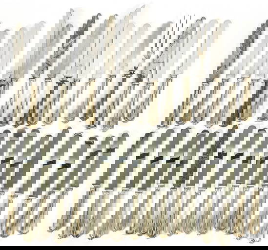 Scrap Silver Flatware (33pc) Stainless Blades