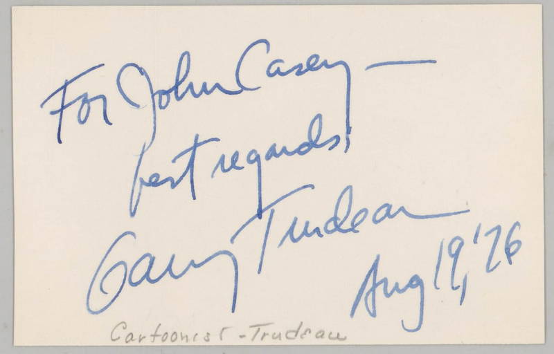 Gary Trudeau (doonesbury) Cut Signature