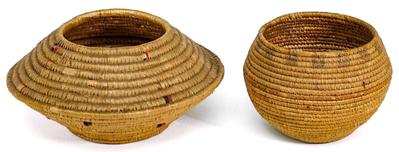 [alaskan, Native American] Vintage Baskets (2) Auction