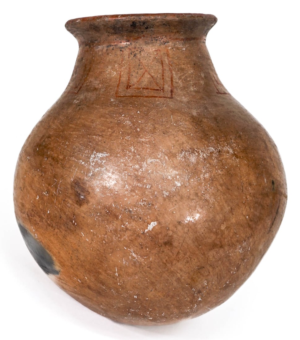 C.1890 Papago Pottery Large Storage Olla Auction