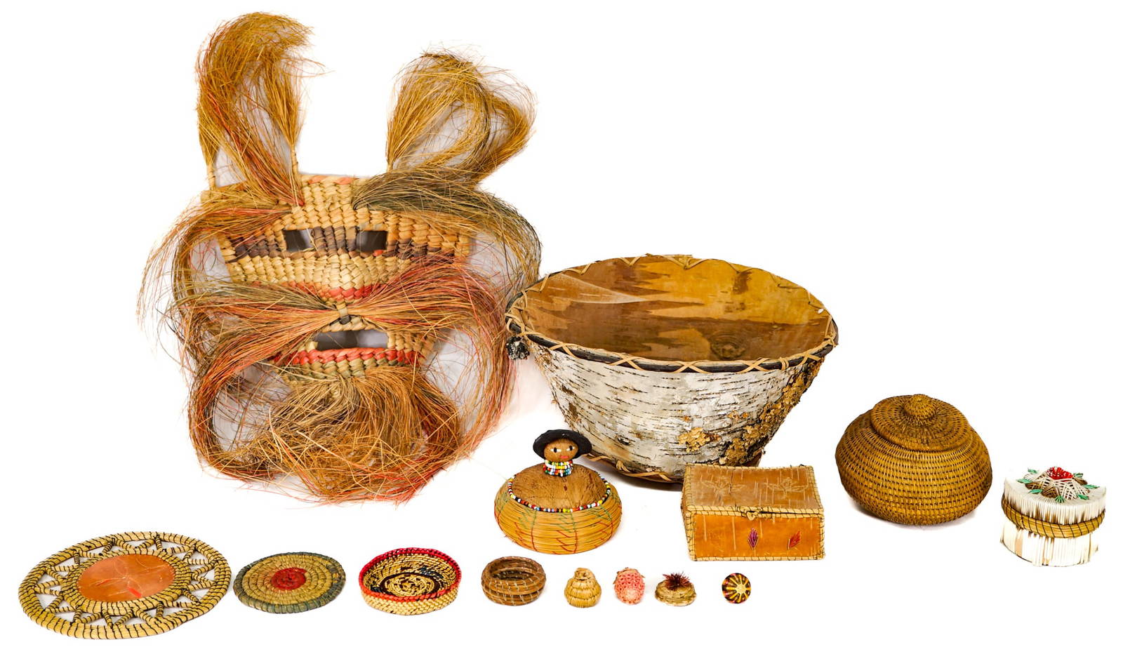 (14) Assorted Basketry Items Auction