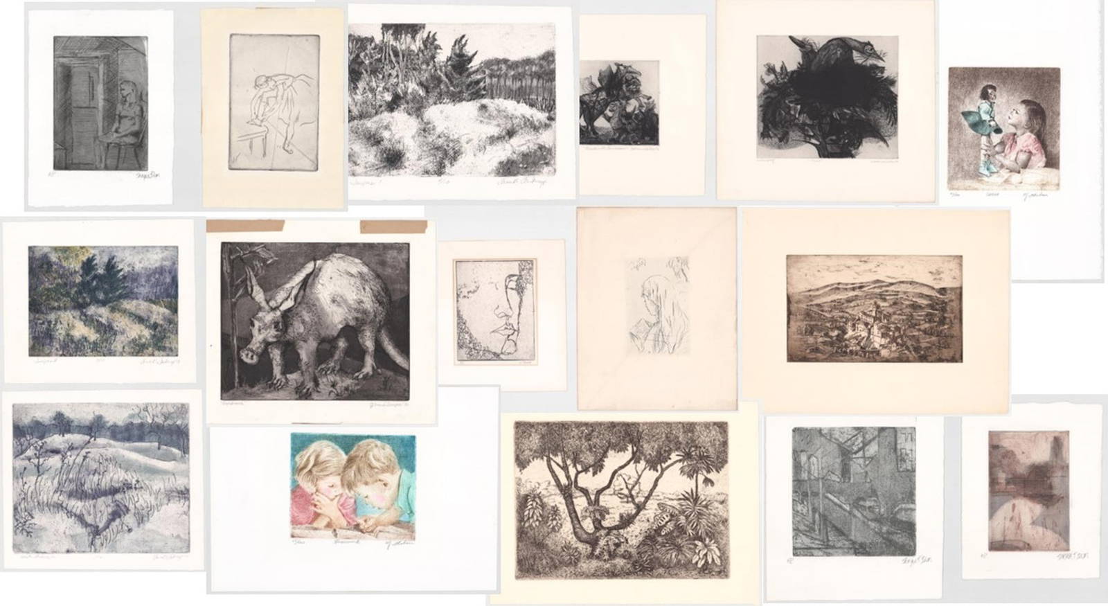 Vintage Etchings-amity Art Foundation (16) Auction