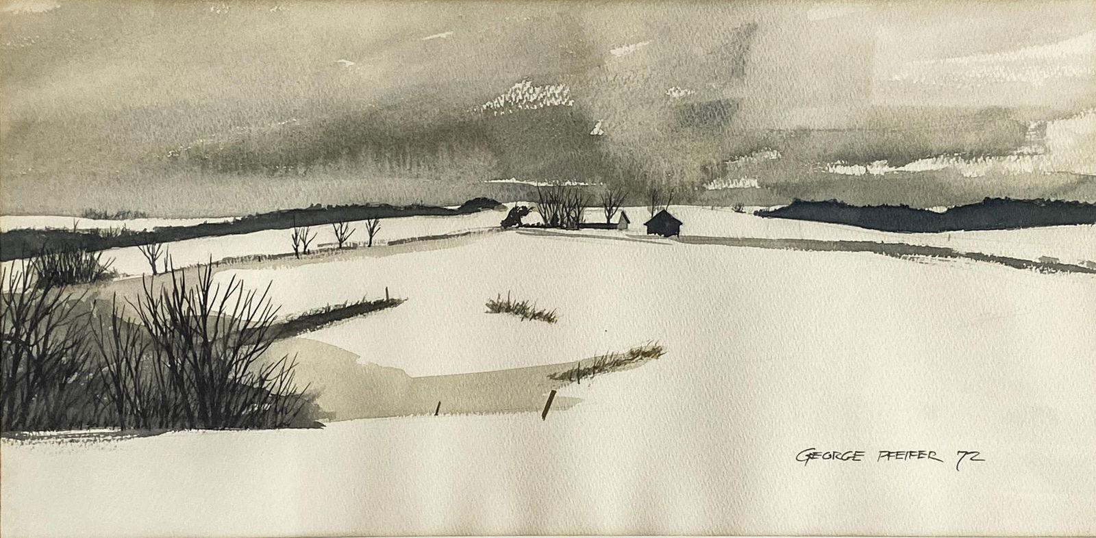 George Pfeifer Original Watercolor [nd Landscape] Auction