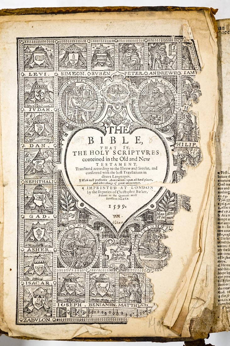 1599 Geneva Bible Auction