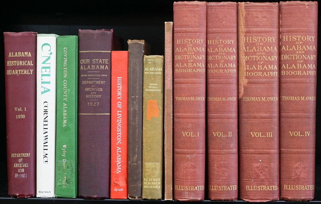 Alabama (12) State History Books (owen) Auction