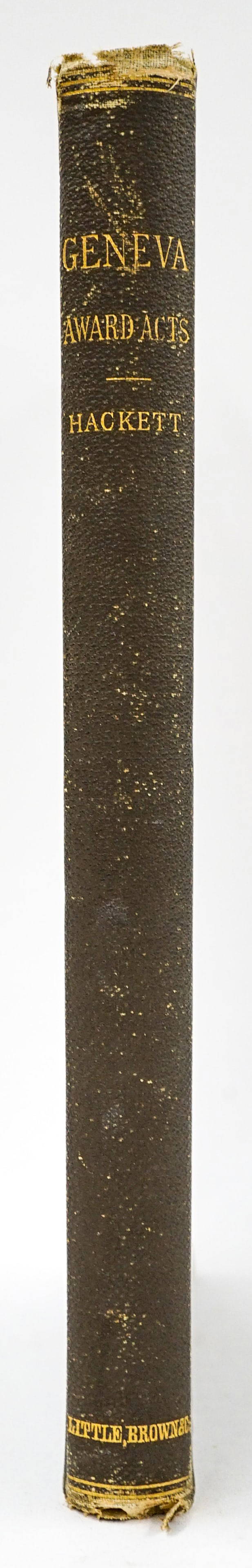 1882 Geneva Award Acts. Alabama. Frank Hackett Auction